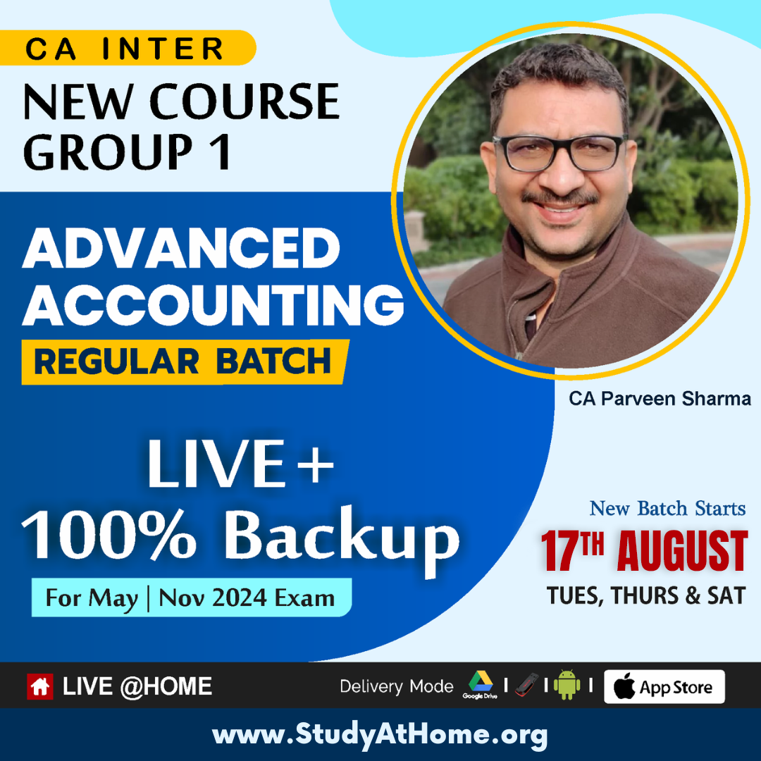 Adv. Accounting by CA Parveen Sharma - CA Inter (New Syllabus)