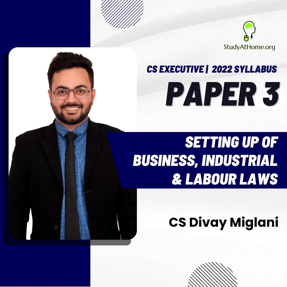 CS Executive Paper 3 by CS Divay Miglani | New Syllabus