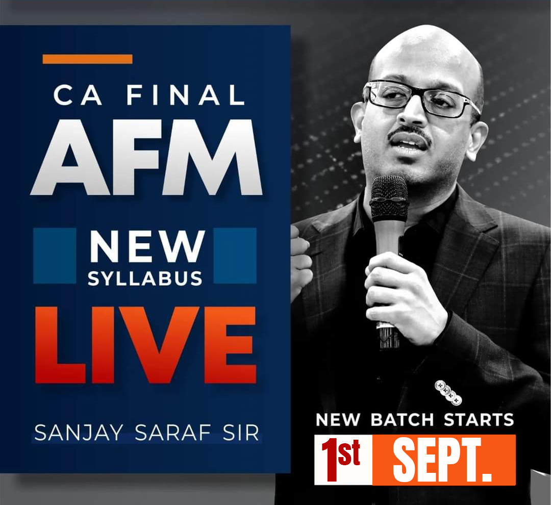 CFA Sanjay Saraf AFM CA Final (New Syllabus) Classes