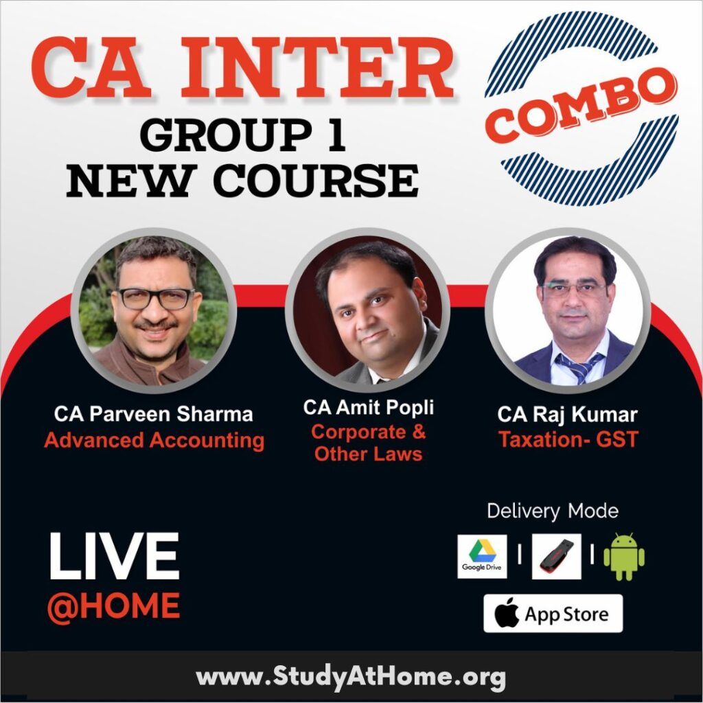 CA Inter Classes - Both Group All Subjects Combo (New Syllabus)
